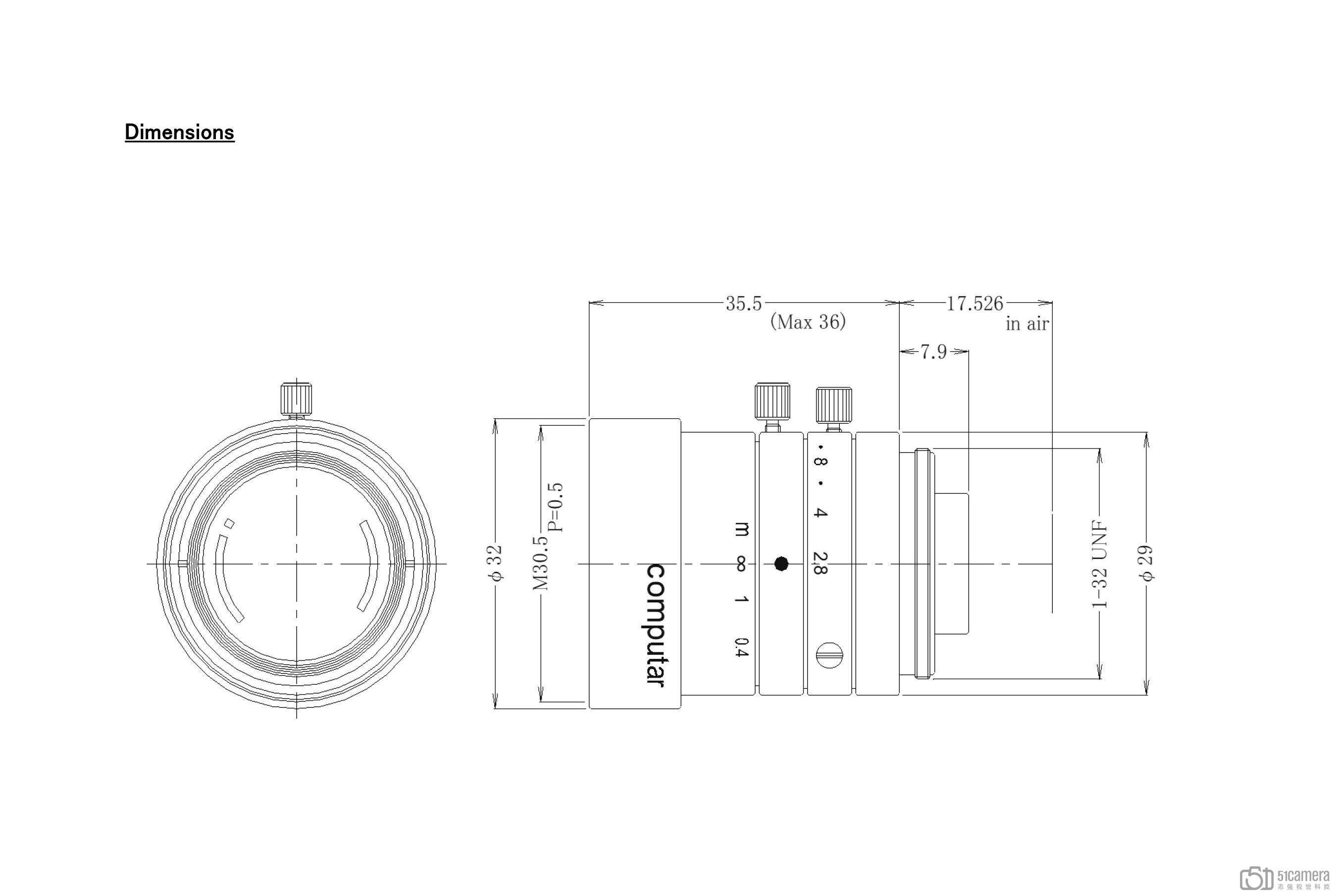 M0828-MPW3 - FA镜头 - 志强视觉科技