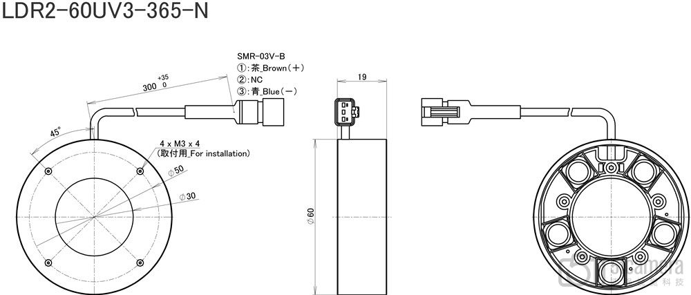 LDR2-60UV3-365-N - LED光源 - 志强视觉科技